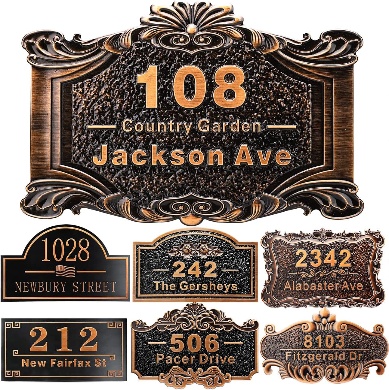 Personalized House Address Plaque 12" Cast Numbers for Outside Custom ...