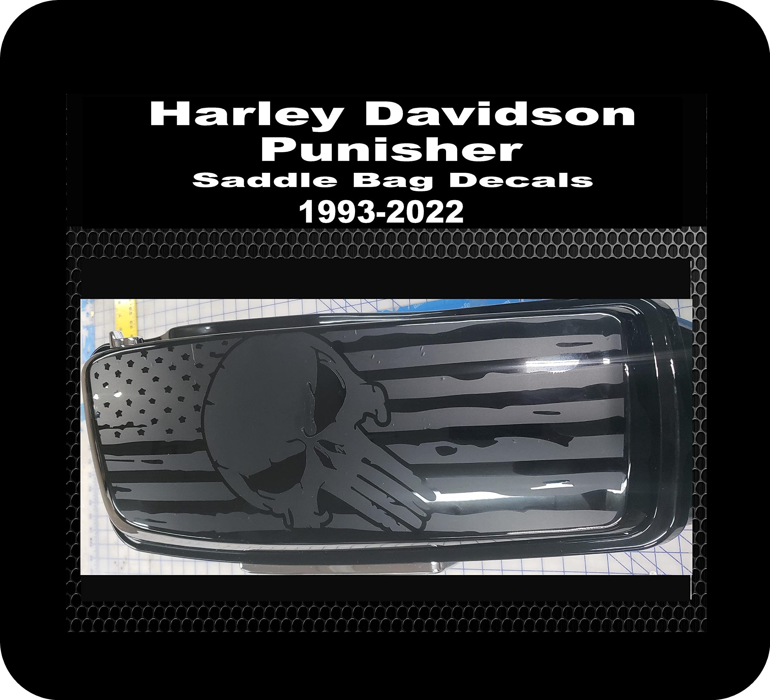 Buy Cbcdecals- American Saddle bag Lid Decals with Skull custom made to fit 1993-2022 Model ...