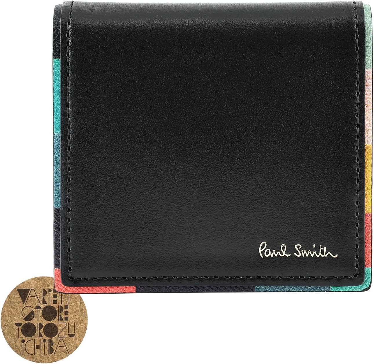 Amazon | [Paul Smith(ポールスミス)] 名入れ可 アーティストストライプポップ コインケース 小銭入れ 純正 化粧箱 ショップバッグ セット品 PSC511 (ブラック ...