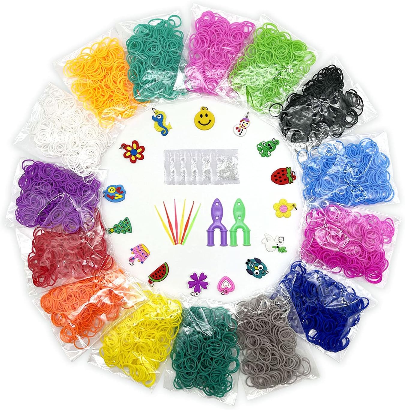 Loom Bandz - Rainbow Colours - Pink 600 Count : Amazon.co.uk: Toys & Games