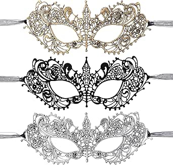 Amazon.com: Xthrotsenk 3 Pcs Lace Eye Masks for Women Adult Masquerade ...