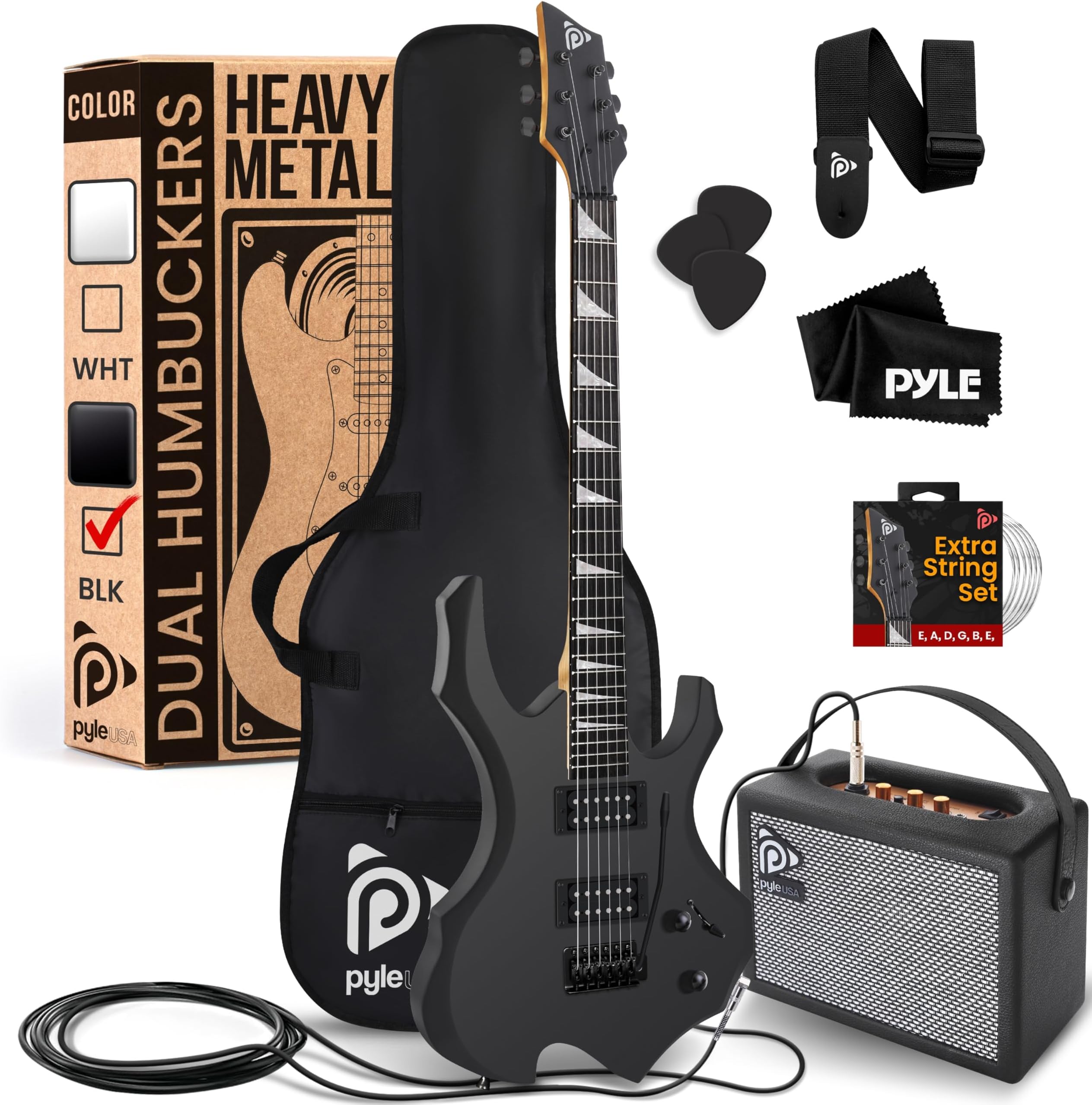 Pyle - Electric Guitar Set, Full Size Electric Guitars for Adults, Kids ...