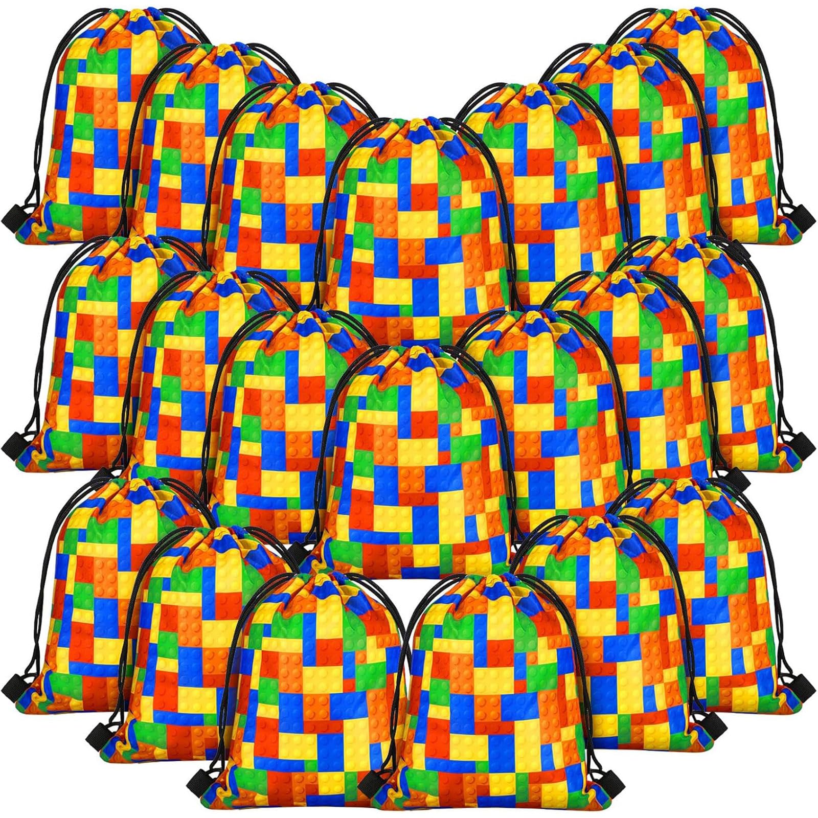 Amazon.com: Shappy 12 Packs Building Blocks Goodie Candy Treat Bags ...