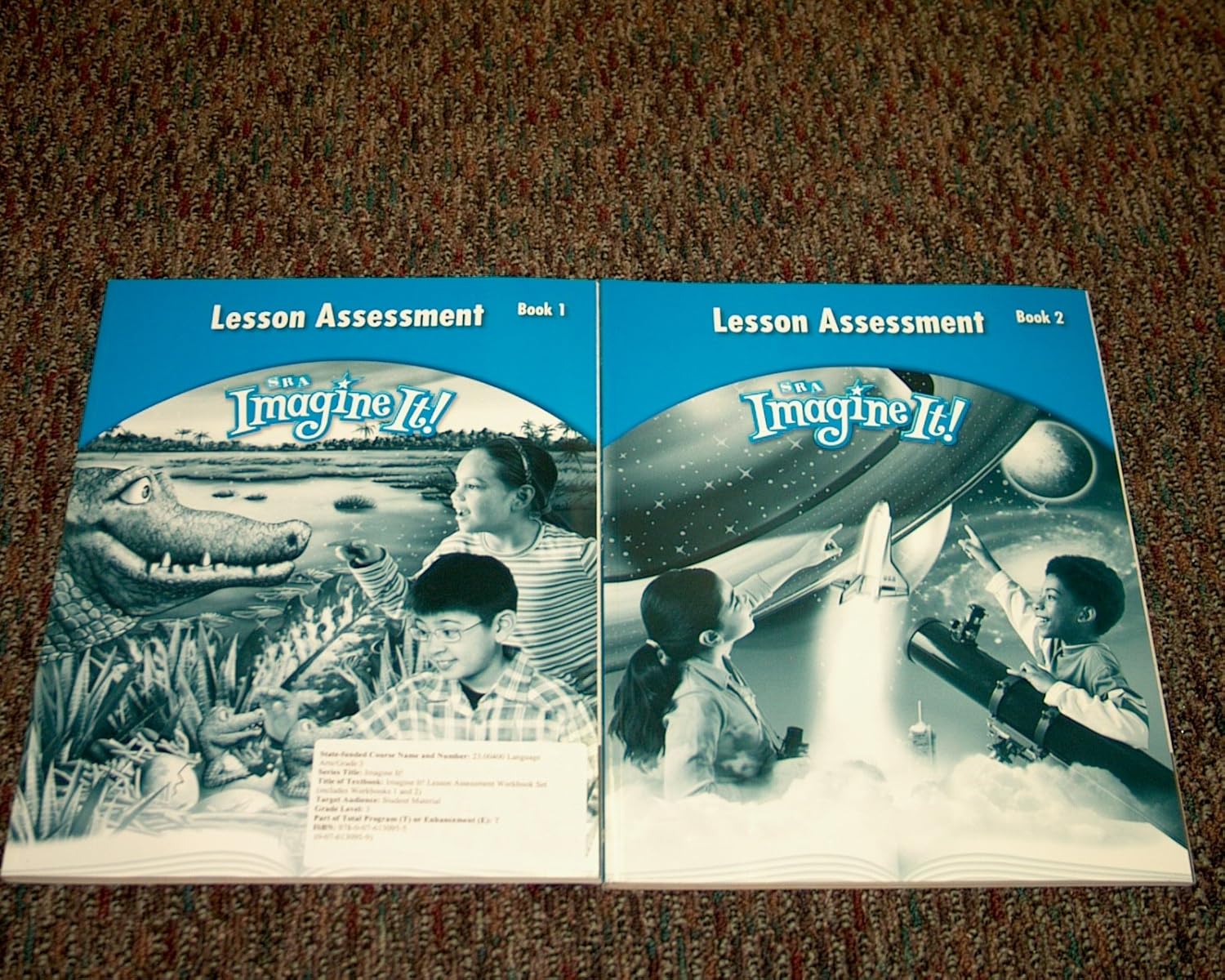 SRA Imagine It! Grade 3 Book 1 & Book 2 Lesson Assessment Workbook Set ...