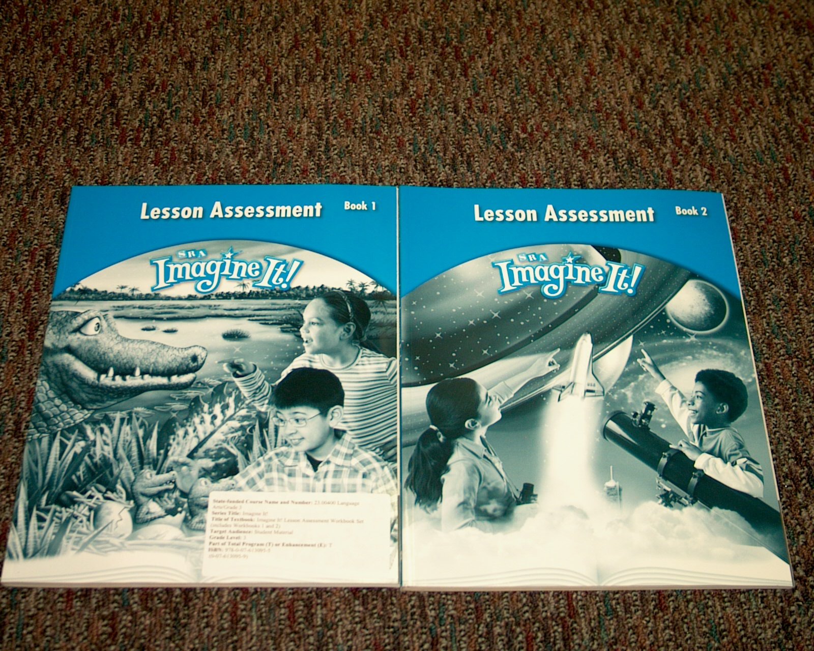 SRA Imagine It! Grade 3 Book 1 & Book 2 Lesson Assessment Workbook Set ...