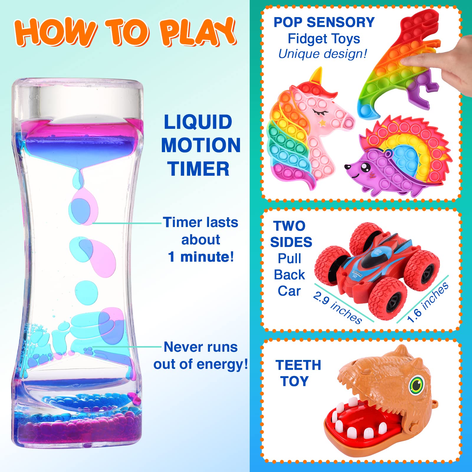 Buy Fidget Toys 100 Pack,Big Pack Small Toys Set 100pcs for Kids,Fidget ...