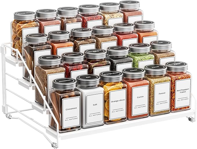 Amazon.com: BOIVSHI Tiered Spice Rack, 4 Tier Spice Shelf Organizer for ...