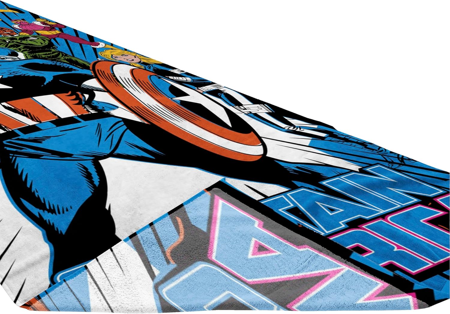 Jay Franco Marvel Comics – Toalla de playa para piscina infantil Capitán América, súper suave y ...