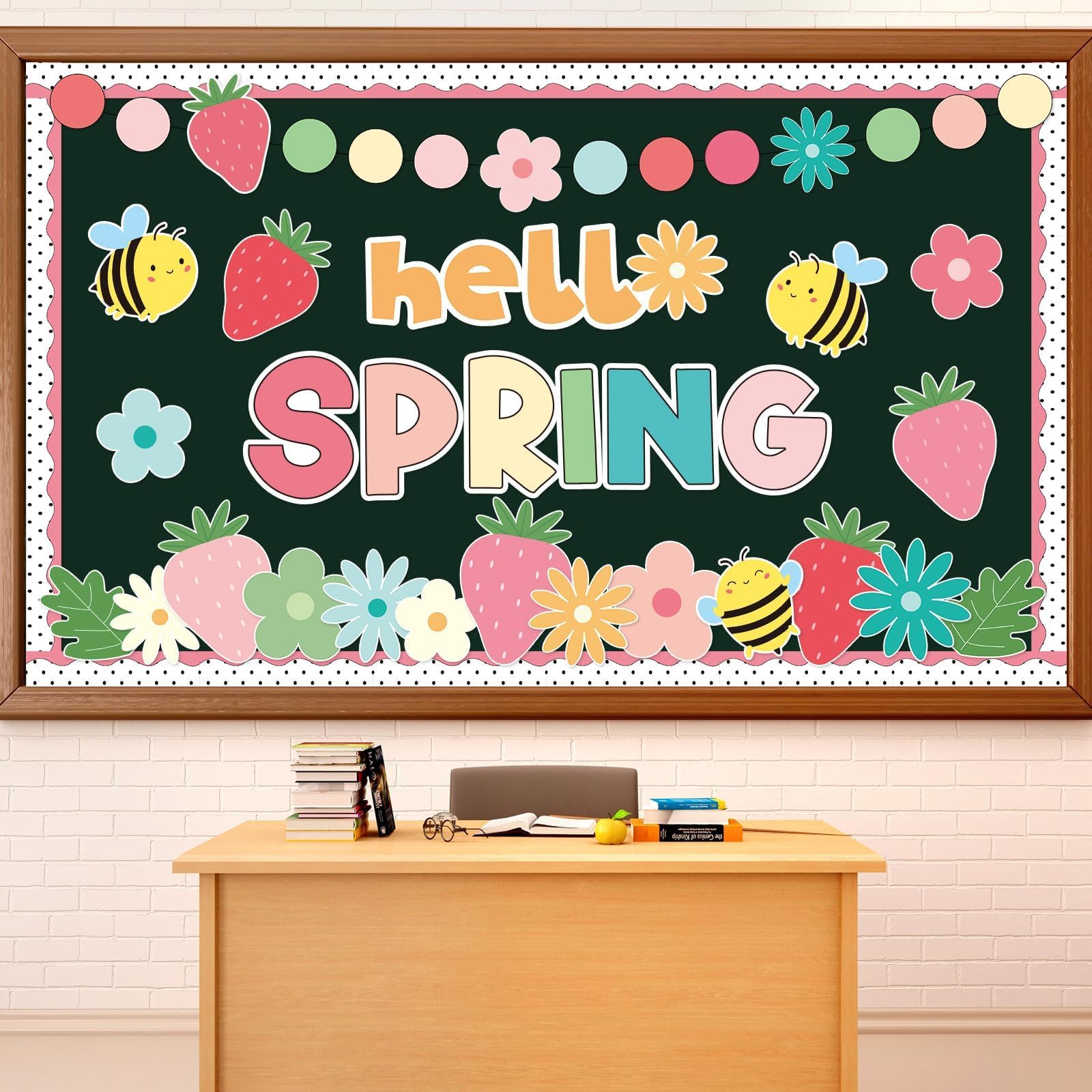 Amazon.com: ReliThick Spring Bulletin Board Decorations Set Garden of ...