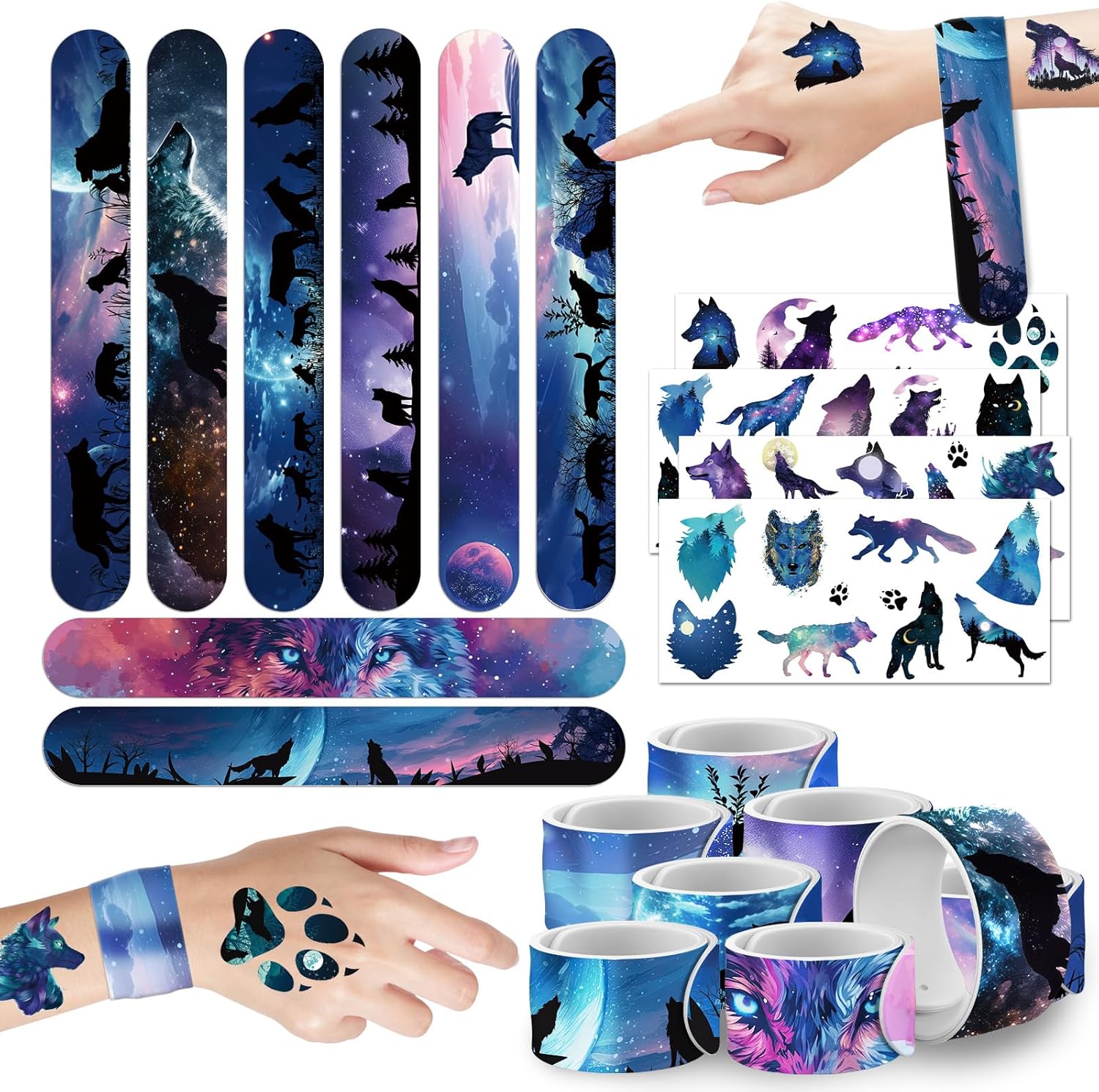 Amazon.com: Deorfuy Wolf Party Favors Supplies, 32PCS Slap Bracelets ...