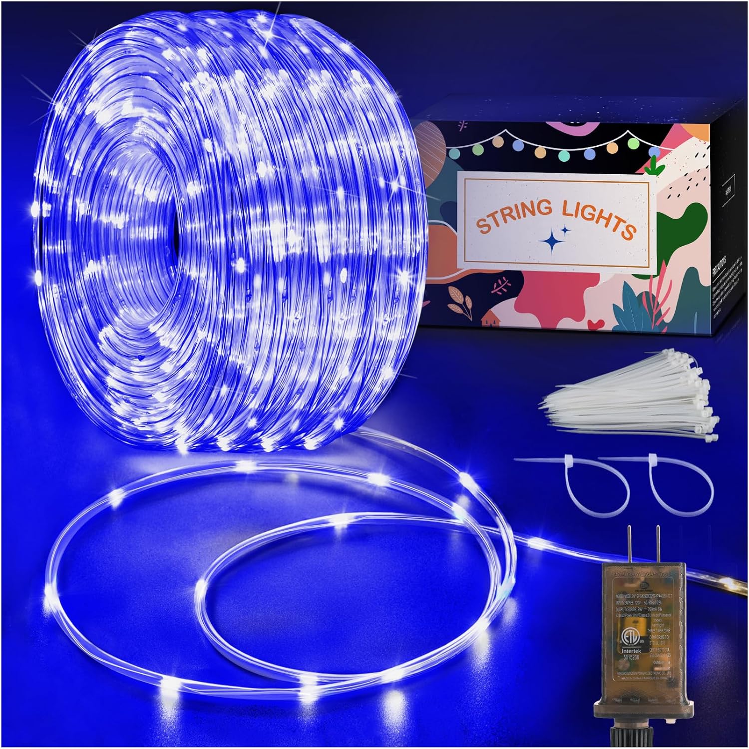 Amazon.com: KNONEW 164FT 1000LED Rope Lights for Outside,Outdoor String ...