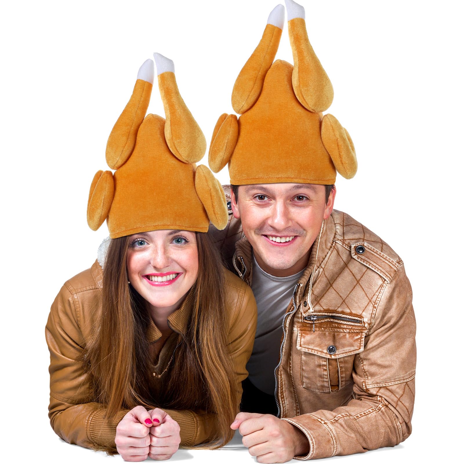 Xaatren Thanksgiving Roasted Turkey Hats Halloween Plush Turkey Caps ...