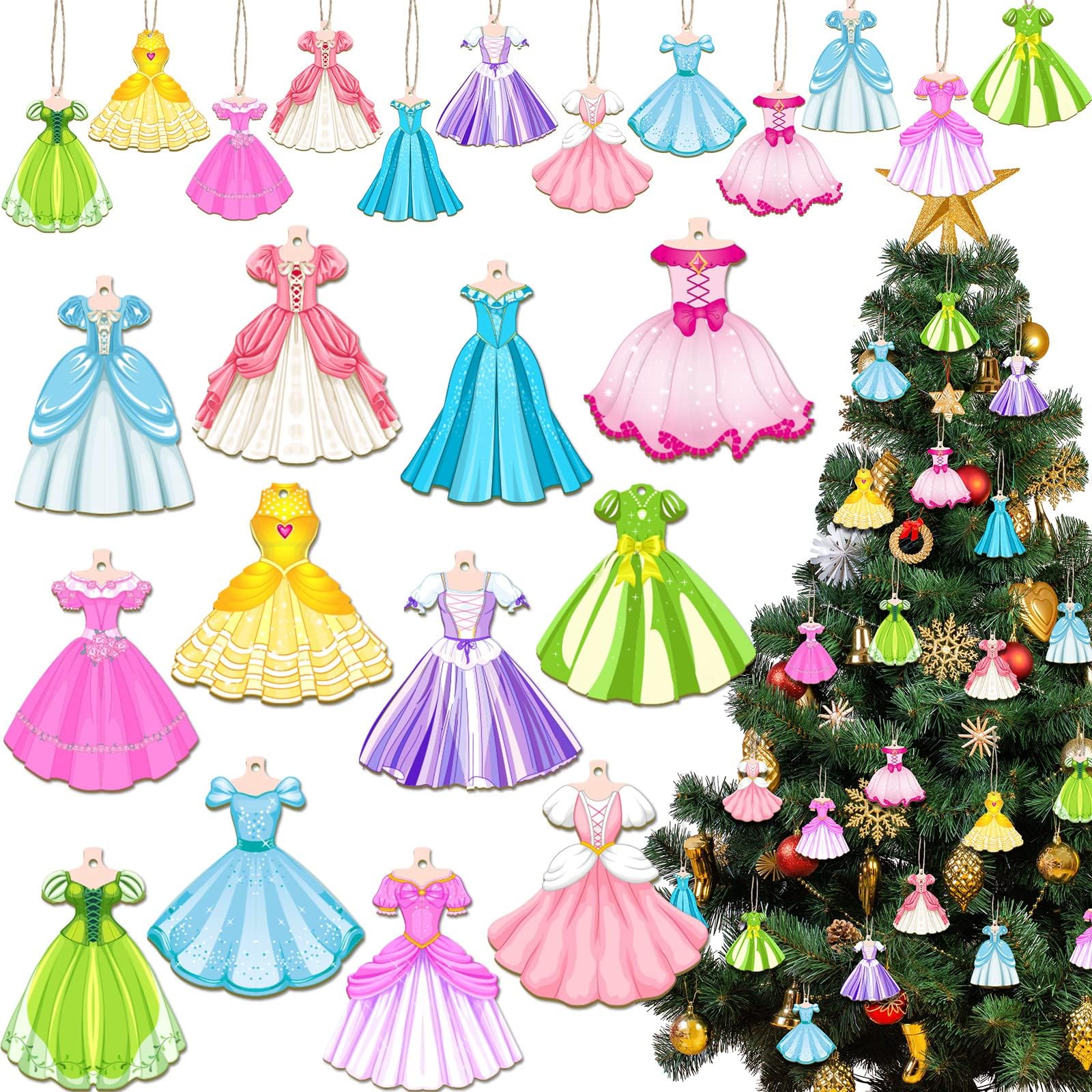 Amazon.com: Disney Baby Animator Princess 8 Piece Christmas Tree ...