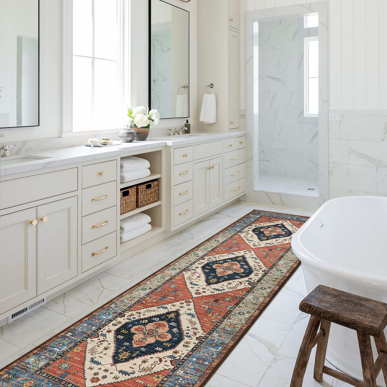 Beeiva Persian Washable Rug Runner, 2x8 Boho Carpet Runners for ...