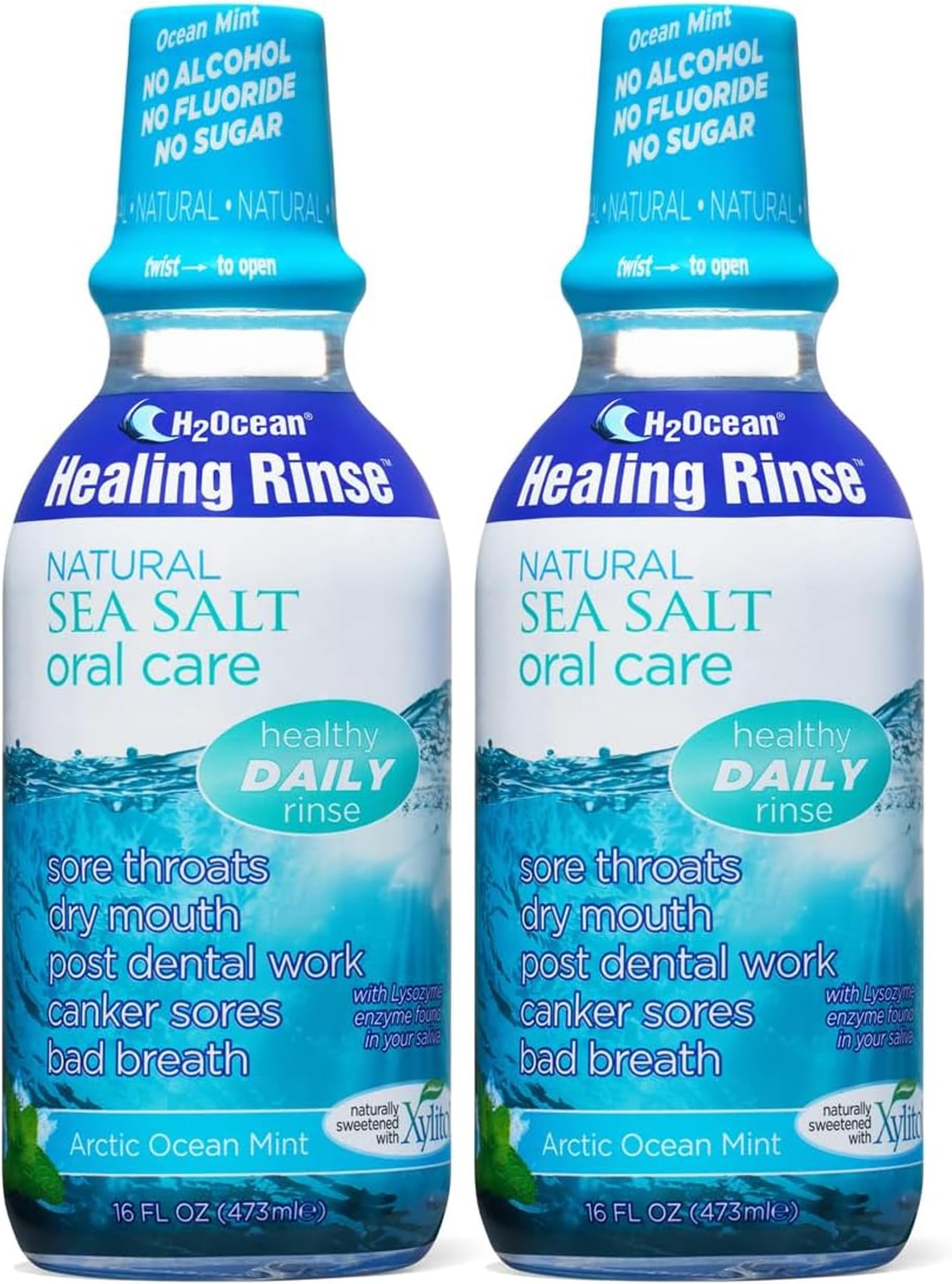 Amazon.com: H2Ocean Healing Rinse Mouthwash - Great Tasting Sea Salt ...