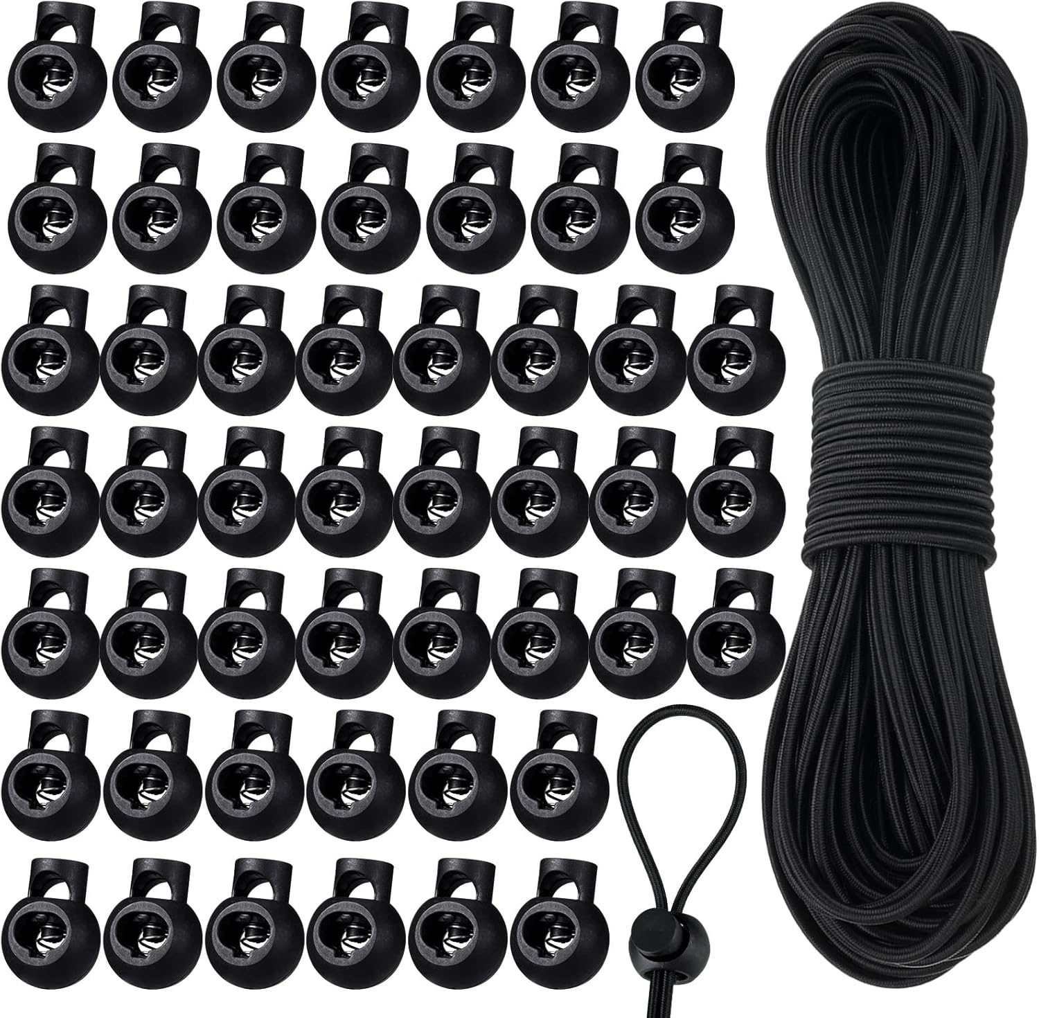 Amazon.com: Patelai 50 Pieces Cord Locks Spring Toggles Stoppers ...