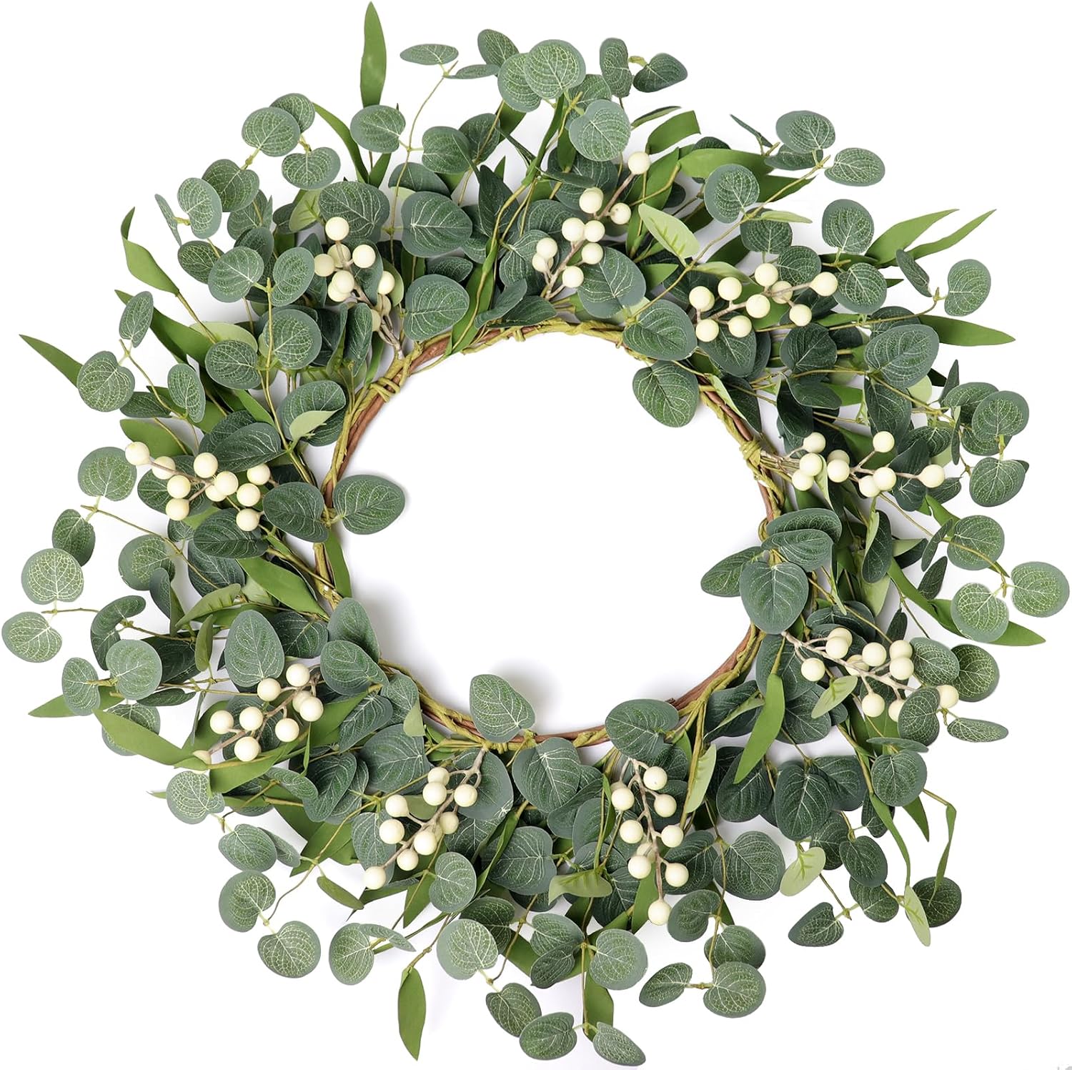Amazon.com: FENYUAN Wreaths for Front Door, 20" Artificial Greenery ...