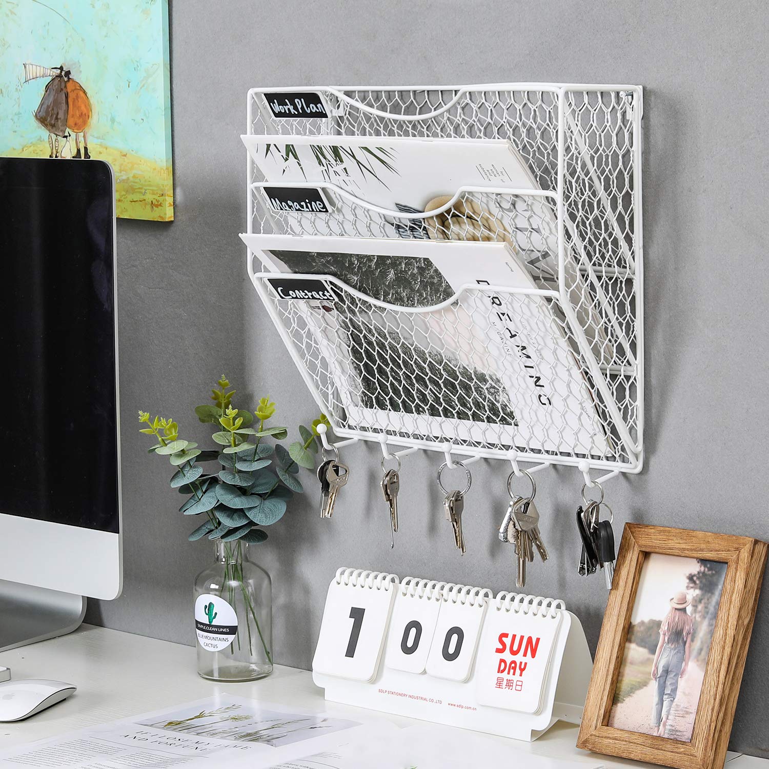 Snapklik.com : PAG Wall File Holder Hanging Mail Organizer Metal ...