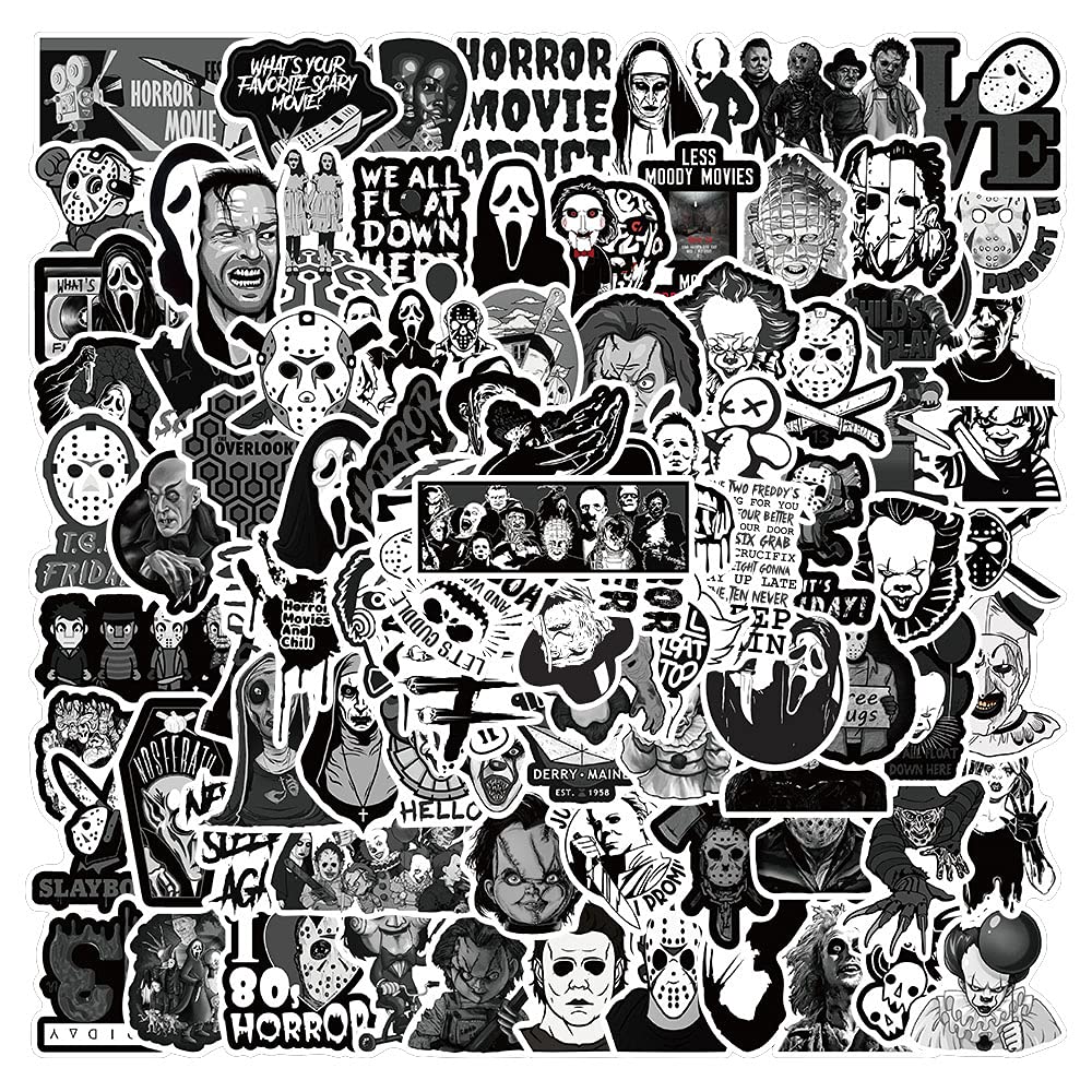 Buy 100 Pcs Horror Stickers,Horror Movie Stickers Vinyl Waterproof ...