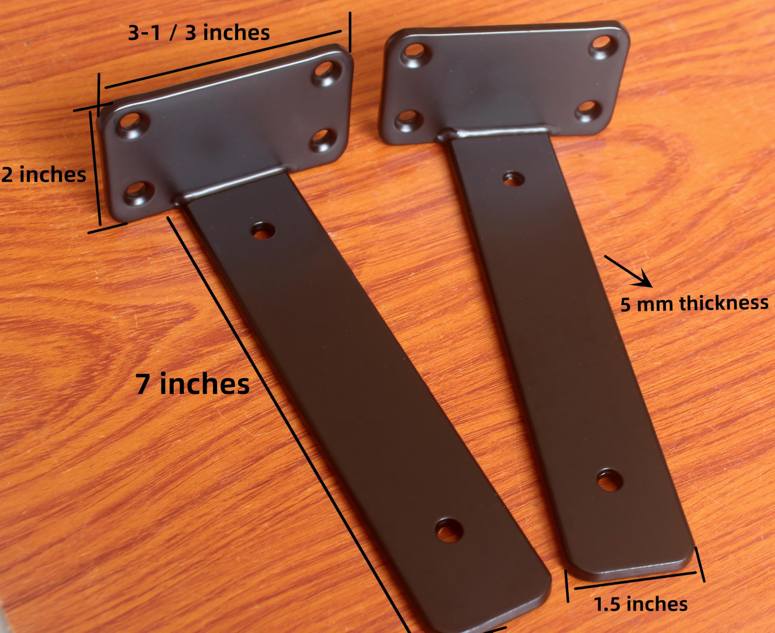 Snapklik.com : 16 Pack - 7 Inch Black Hidden L Shelf Bracket