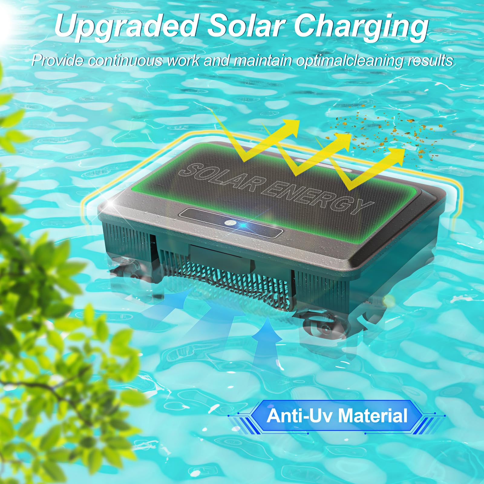 Snapklik.com : 2025 Upgraded Zigma Solar Powered Robotic Pool Skimmer ...