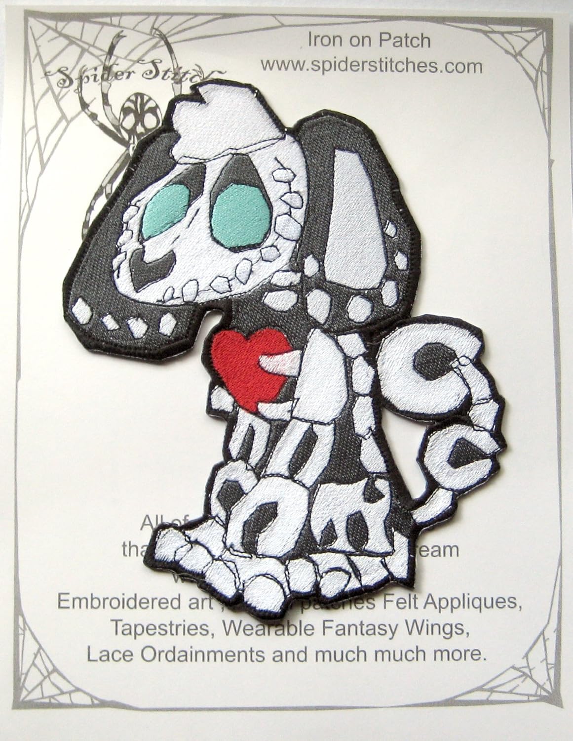 Amazon.com: Large Skeleton Bone Dog Poodle Iron on Patch