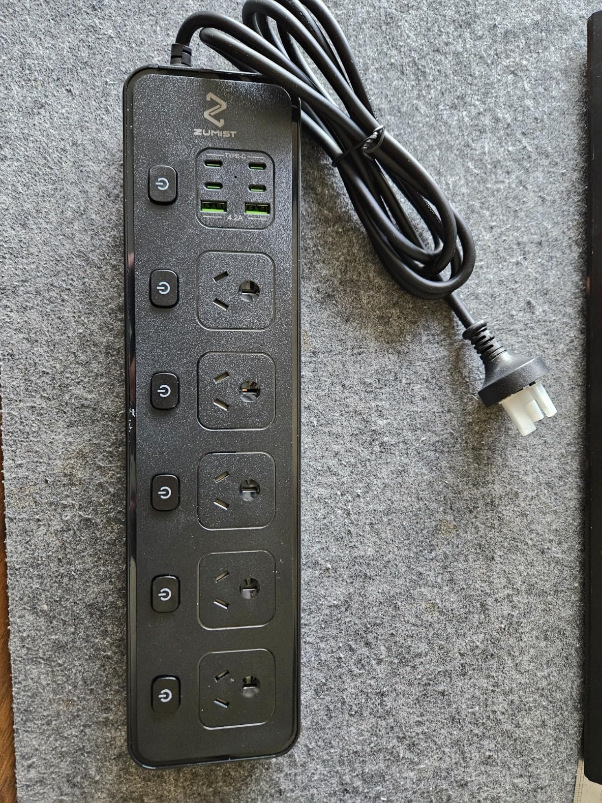 Zumist Power Board Individual Switch - 3250W Power Strip with 5 AC ...