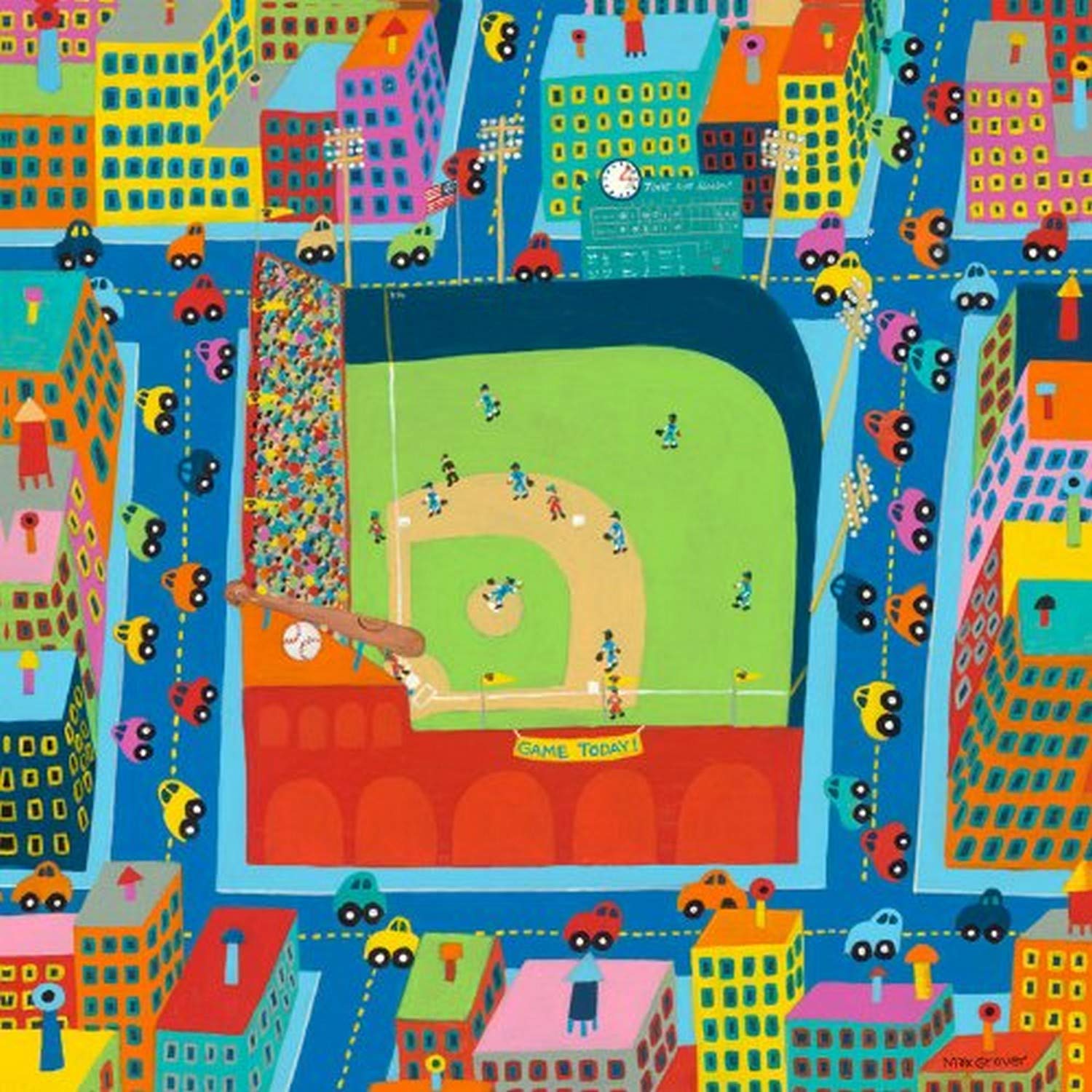 Oopsy Daisy Stadium Scene Stretched Canvas Wall Art by Max Grover, 21 ...