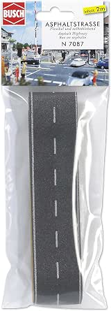 Amazon.com: Busch 7087 Flex Rdwy Asphalt 40mmx2m N Scale Scenery Kit ...
