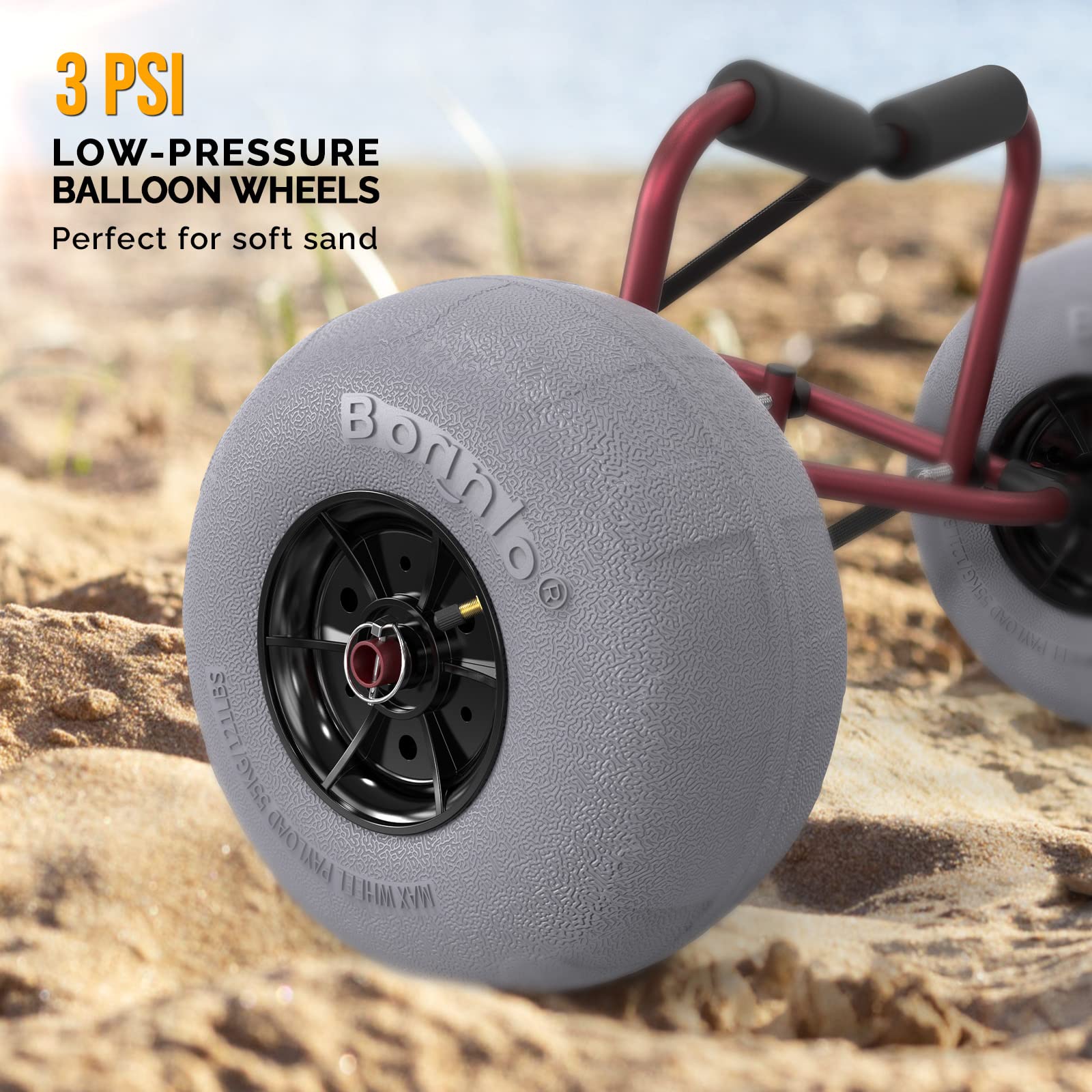 Snapklik.com : Bonnlo Kayak Cart Trolley Canoe Paddle Board Boat Cart ...