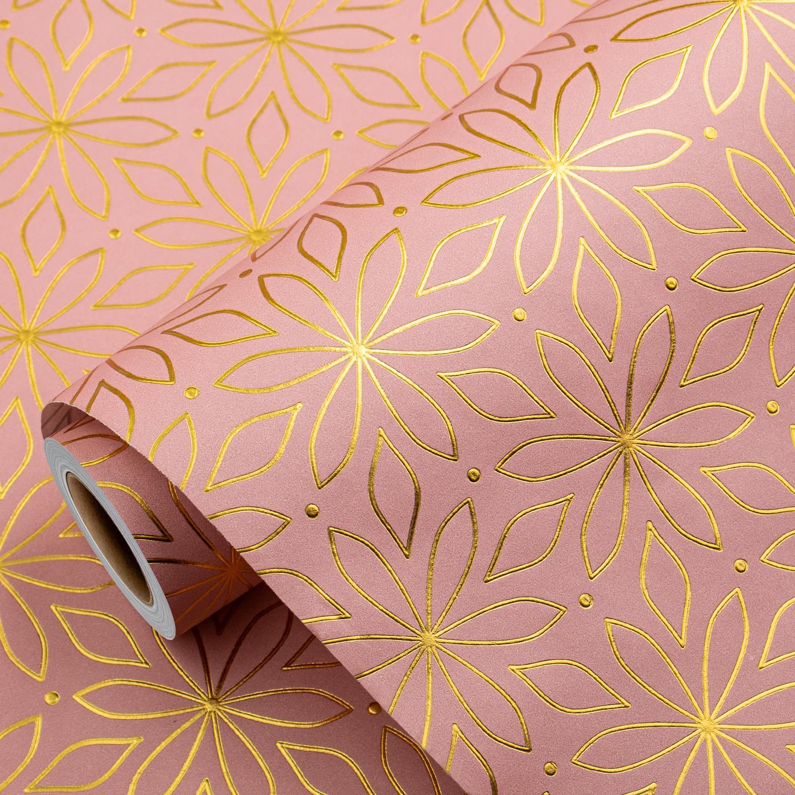 Pink Foil Wrapping Paper