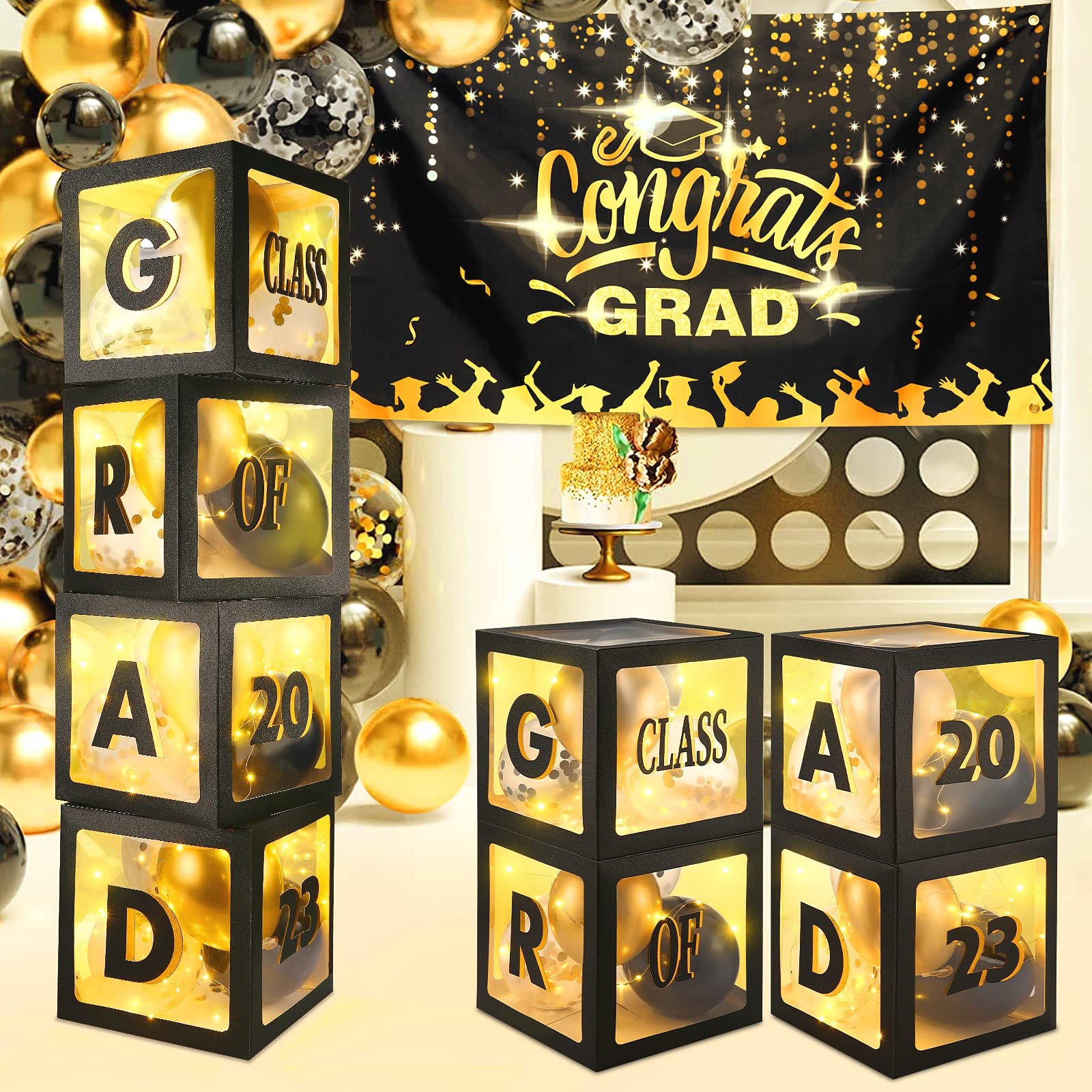 Amazon.com: Koncifun Graduation Party Decorations 2023 with Background ...