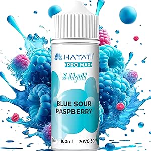 Hayati Pro Max Vape Liquid Blue Sour Raspberry Juice 100ml with No ...
