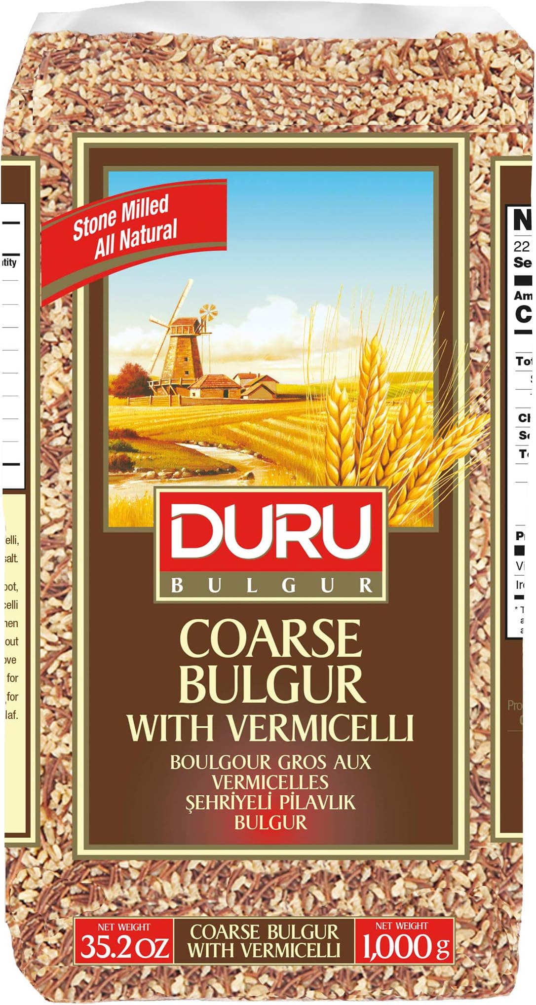 Amazon.com : Duru Coarse Bulgur With Vermicelli, 35.2oz (1000g), Wheat ...