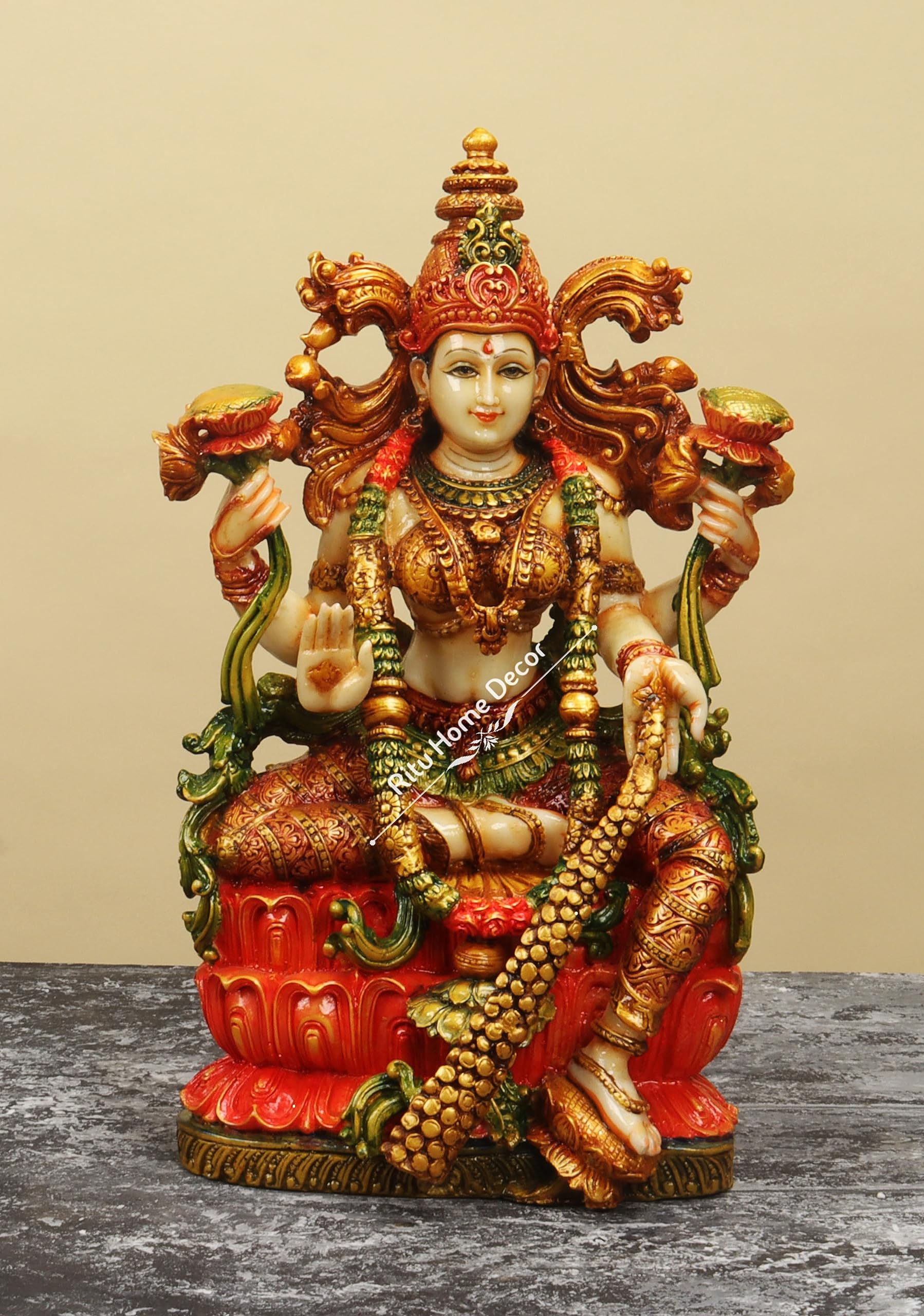 Buy Laxmi Goddess 15.5" Statue - Devi Padma Idol - Ma Lakshmi Idol ...