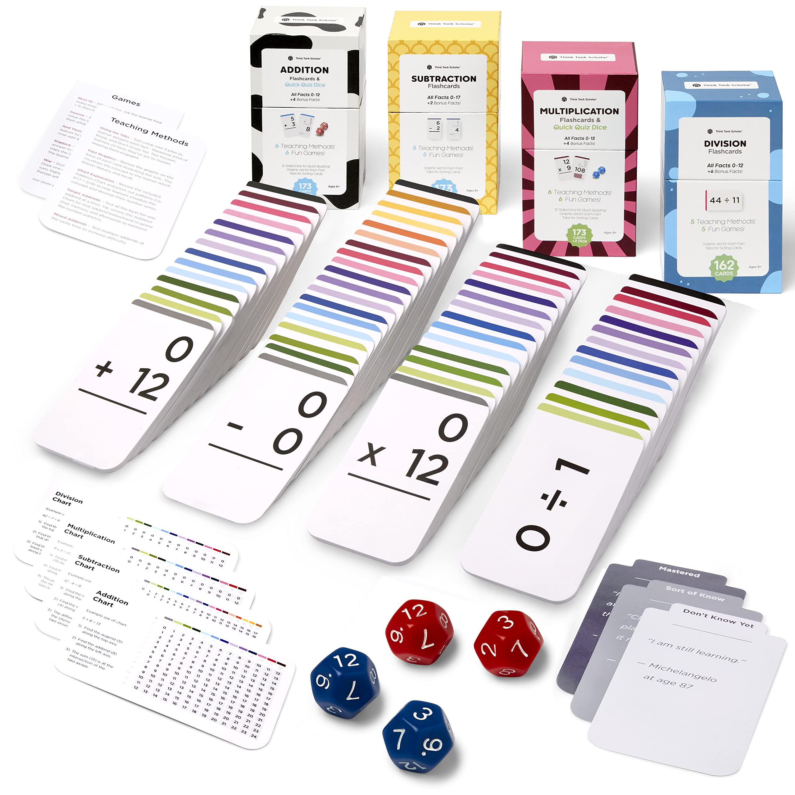 Buy Think Tank Scholar 681 Math Flash Cards Math Dice Award Winning 