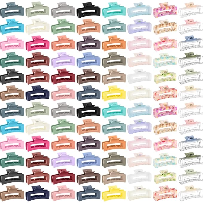 Amazon.com : XunYee 100 Pcs Hair Clips, Bulk Claw Clips, Large Claw ...