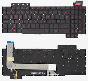 Amazon.com: LARHON New Black UK English Backlit Laptop Replacement ...