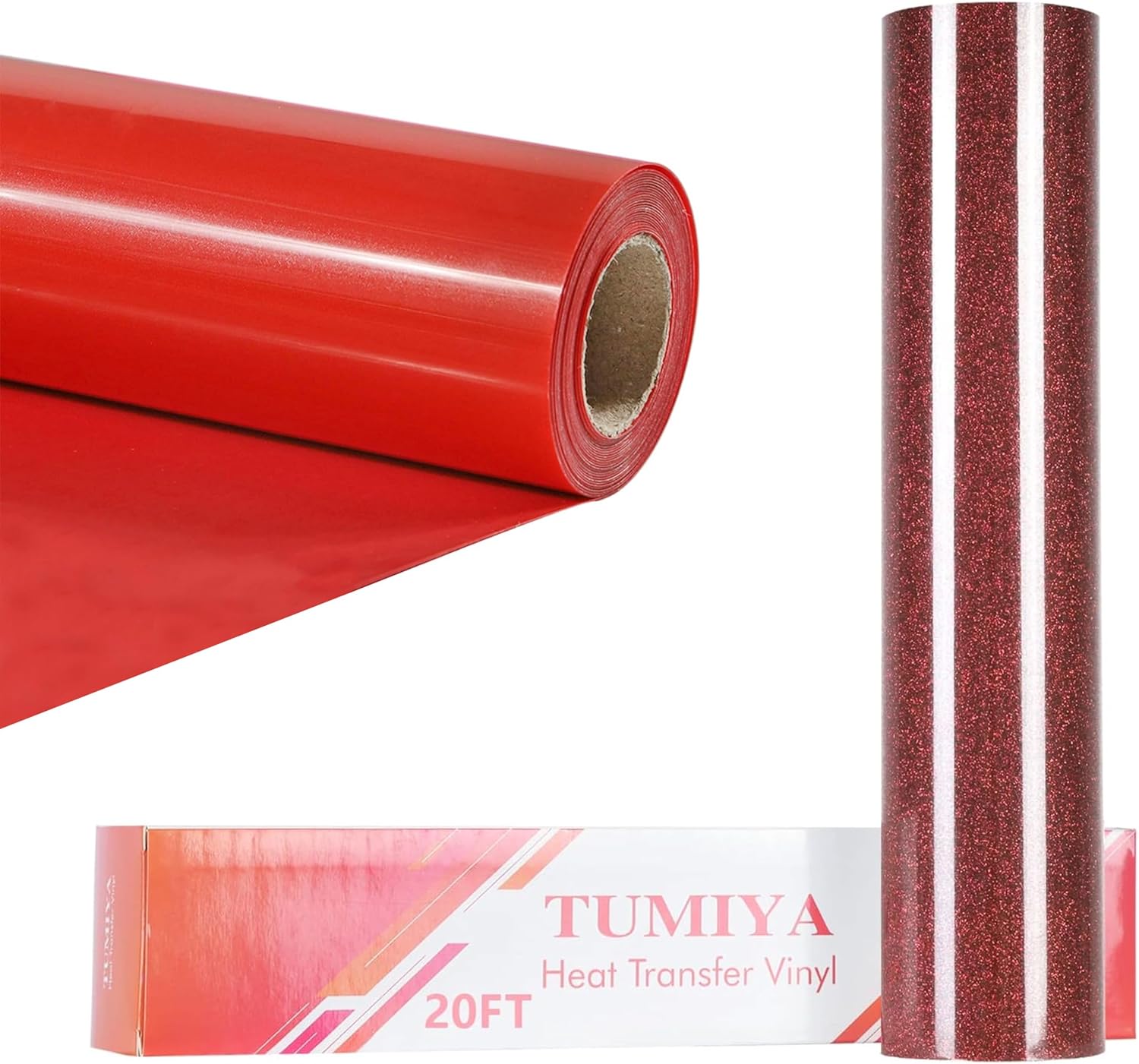 Amazon.com: TUMIYA 12" x 8ft Red Heat Transfer Vinyl, 12” x 20ft ...