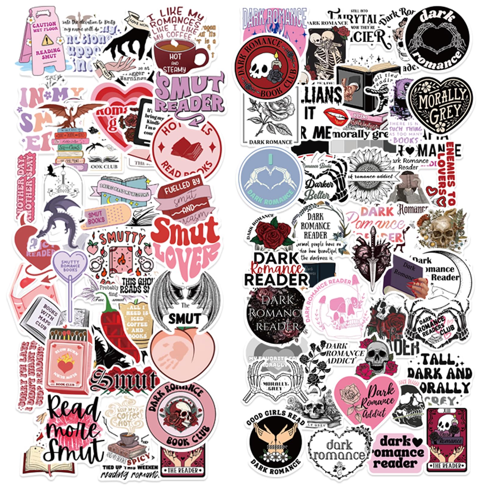 Amazon.com: Book Stickers for Kindle and Case, Adult Bookish & Dark ...
