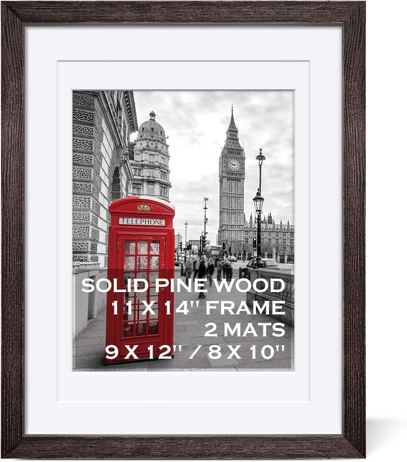 Amazon.com - 11x14 Rustic Picture Frames Solid Wood - Display Pictures ...