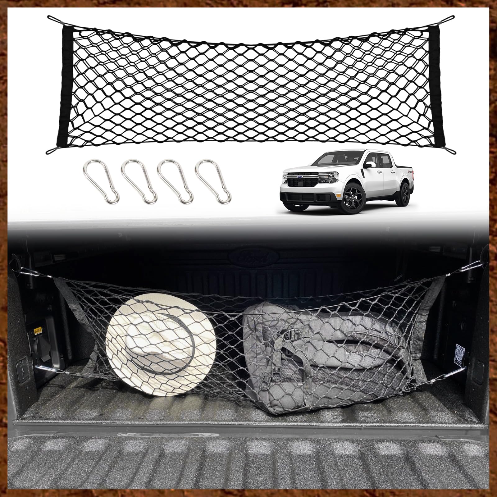 Muslogy for Maverick Cargo Mesh Net Accessories Stretchable Trunk ...
