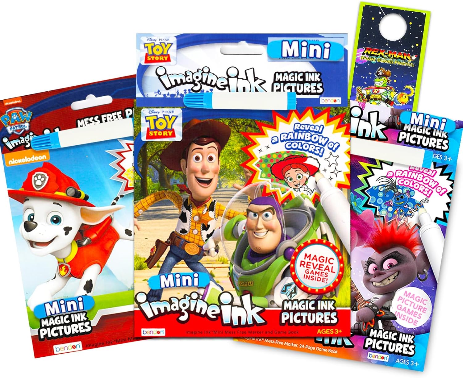 Amazon.com: Disney Pixar Imagine Ink Coloring Book Set - Bundle with 3 ...