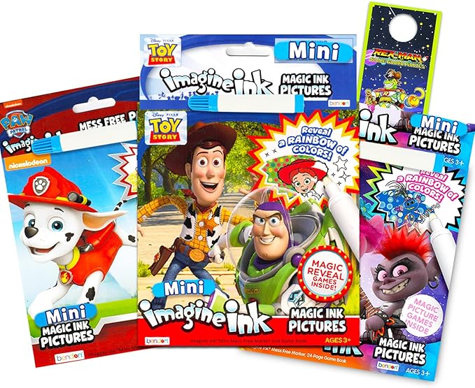 Amazon.com: Disney Pixar Imagine Ink Coloring Book Set - Bundle with 3 ...