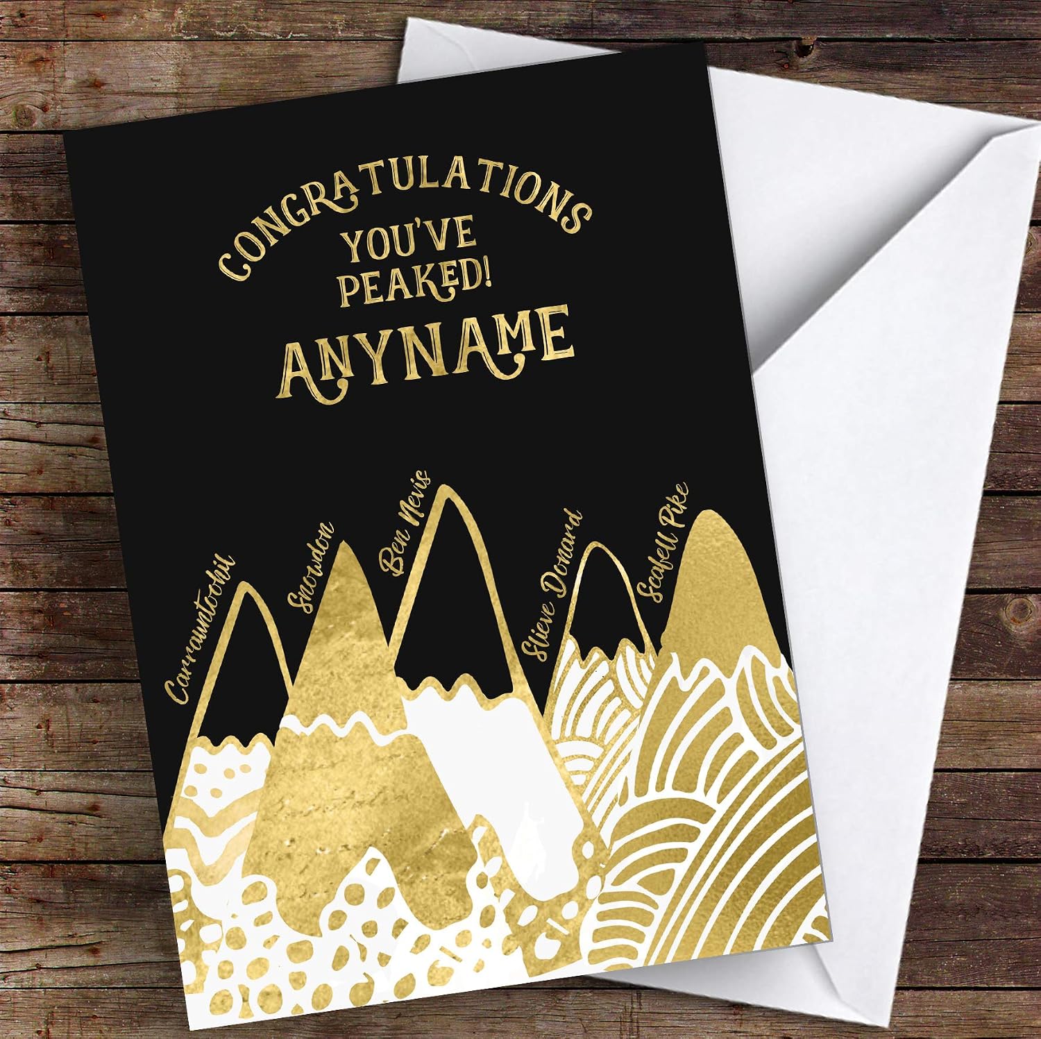 Amazon.com : 5 Peak Challenge Gold Style Congratulations Personalized ...