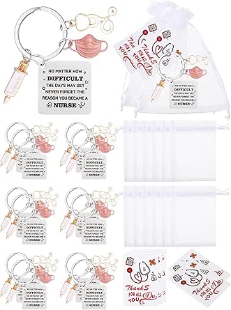 Amazon.com: Sureio 36 Pcs Nurse Gifts Keychains Nurses Week Gifts for ...