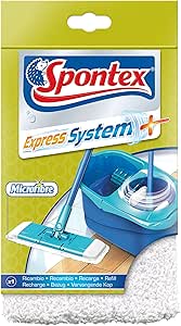 Spontex Express System + Replacement Microfibre Mop Head for Floor Mop ...