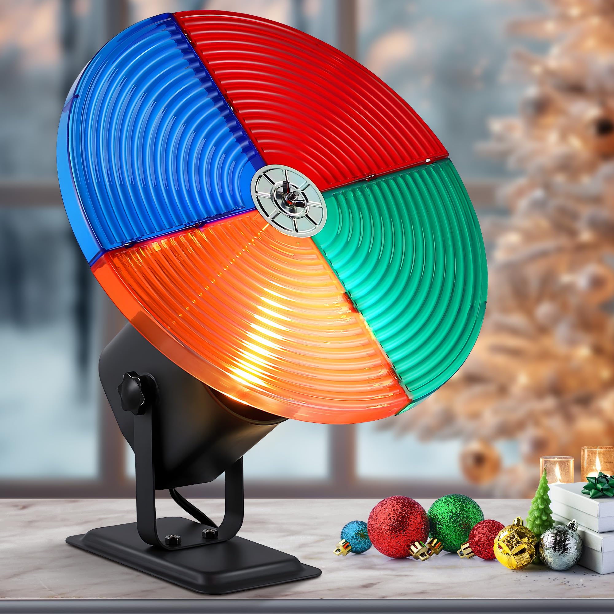 Buy Christmas Tree Color Wheel with E27 LED Light, Rotating 4 Color ...