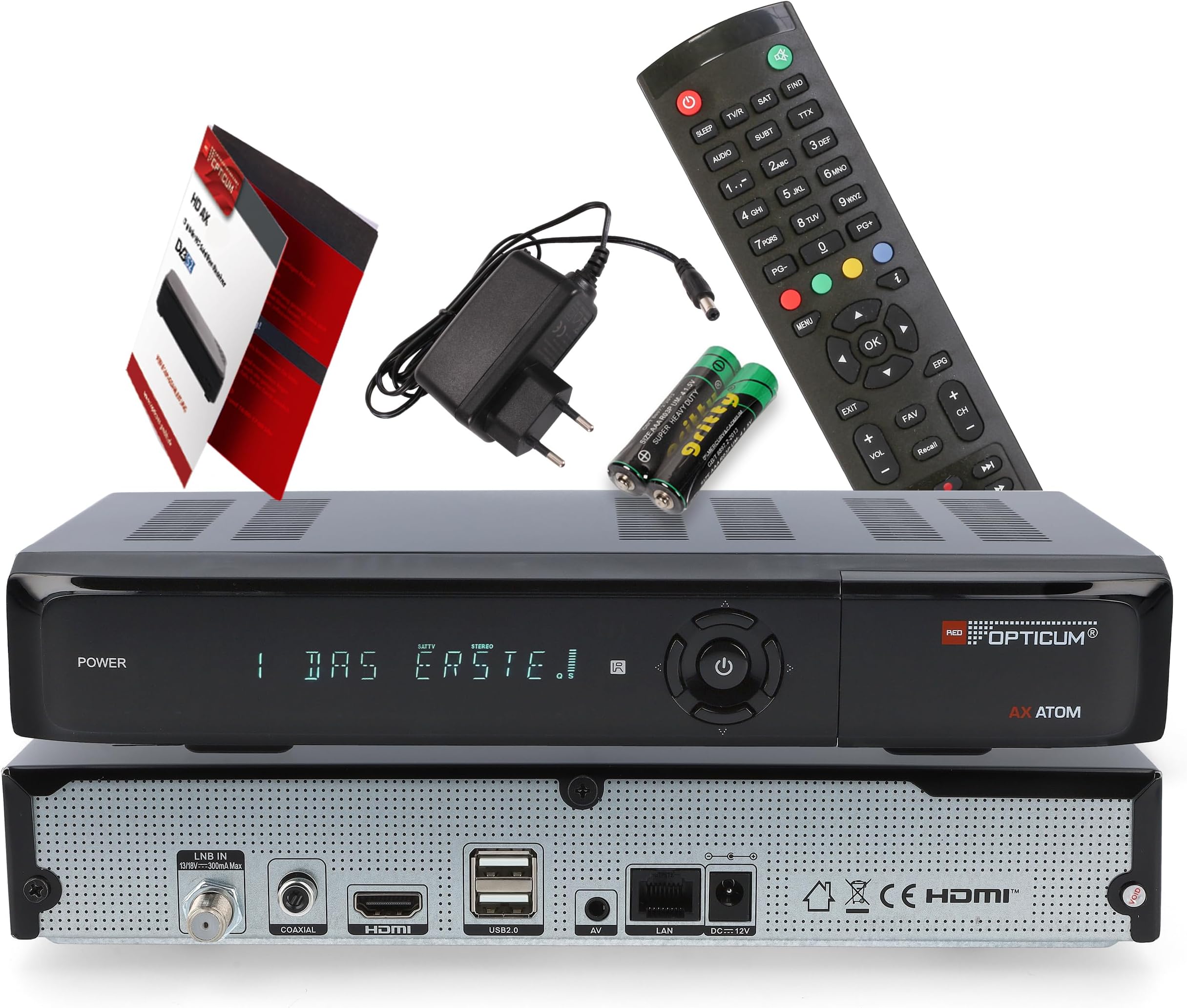 UCLAN D-Box 4K UHD Combo Receiver mit CI+ Schacht & Kartenleser, Sat ...