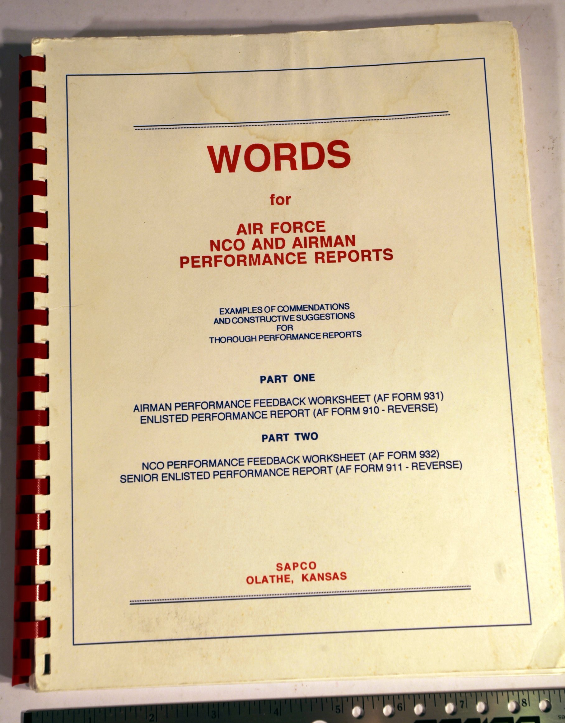 Words For Air Force Nco And Airman Performance Reports Examples ...